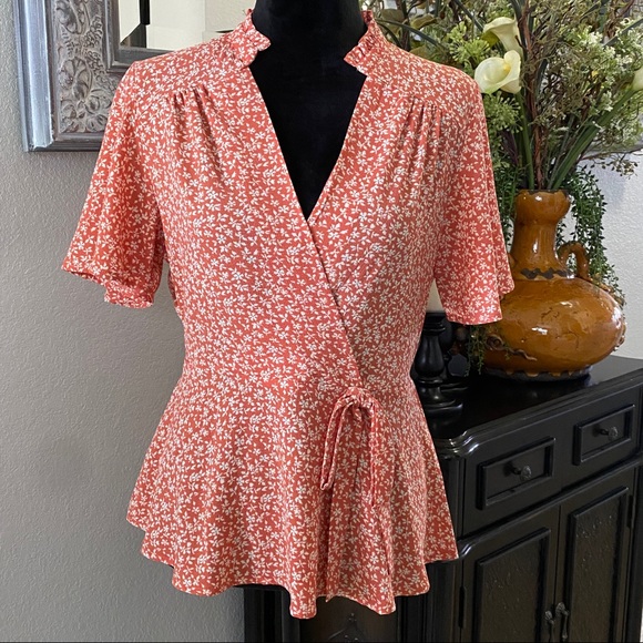 Monteau | Tops | Monteau Wrap Blouse | Poshmark